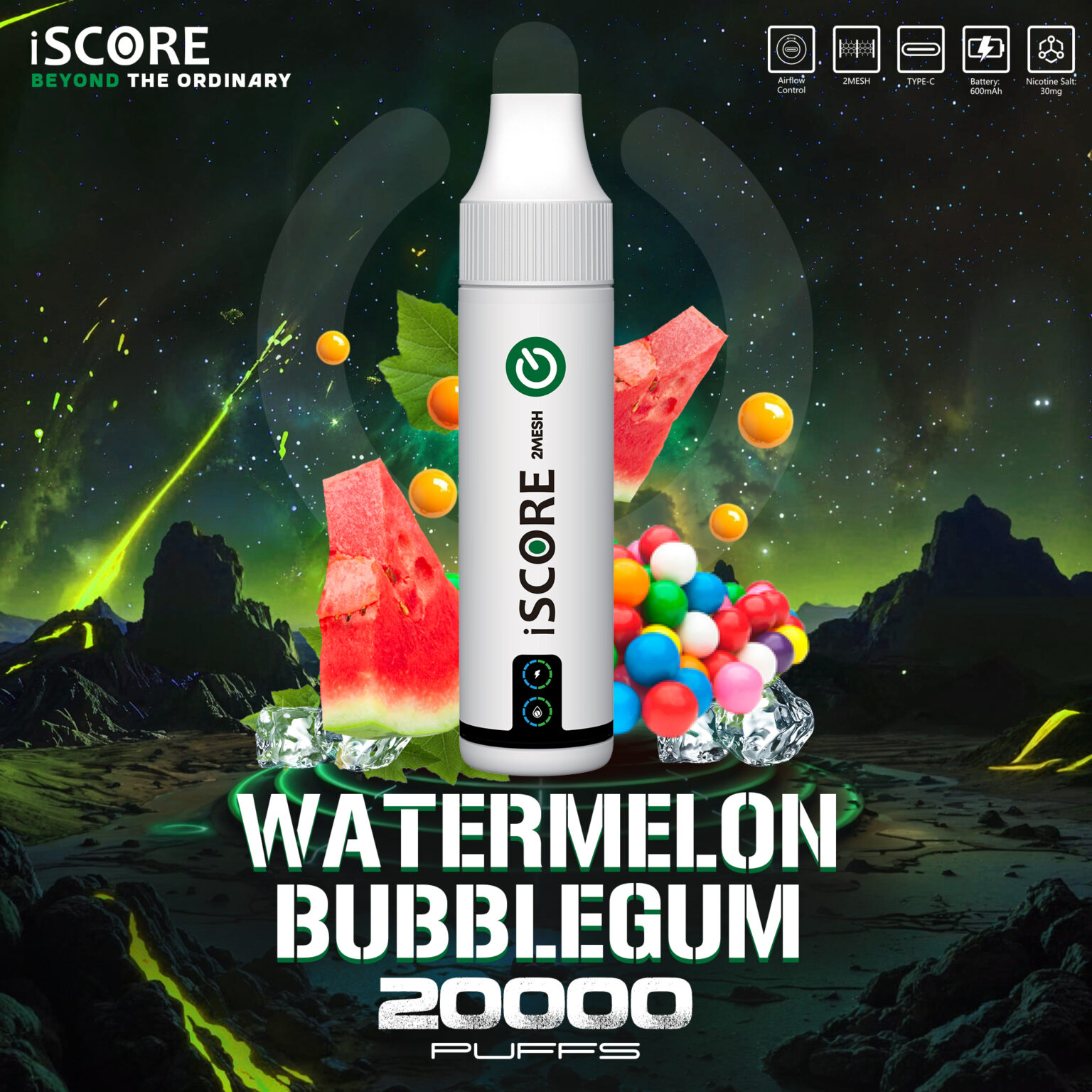 i07 – Watermelon Bubblegum :: แตงโมกัมมี่ 🍉🍬 - จำหน่ายพอตใช้แล้วทิ้ง iScore